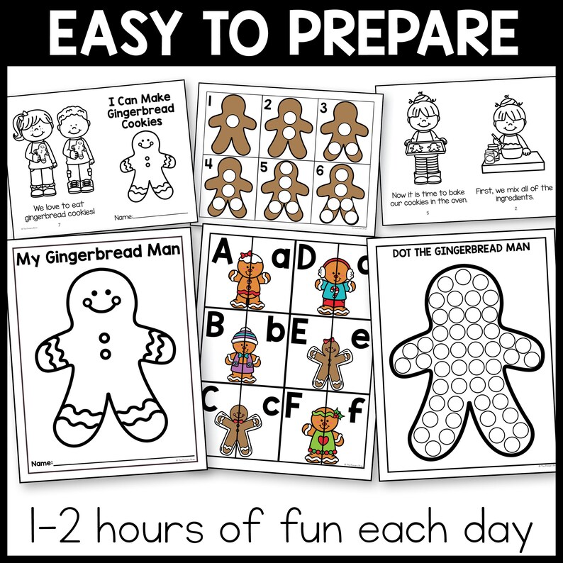 Gingerbread Toddler Activities | Tot School Lesson Plans | Christmas ...