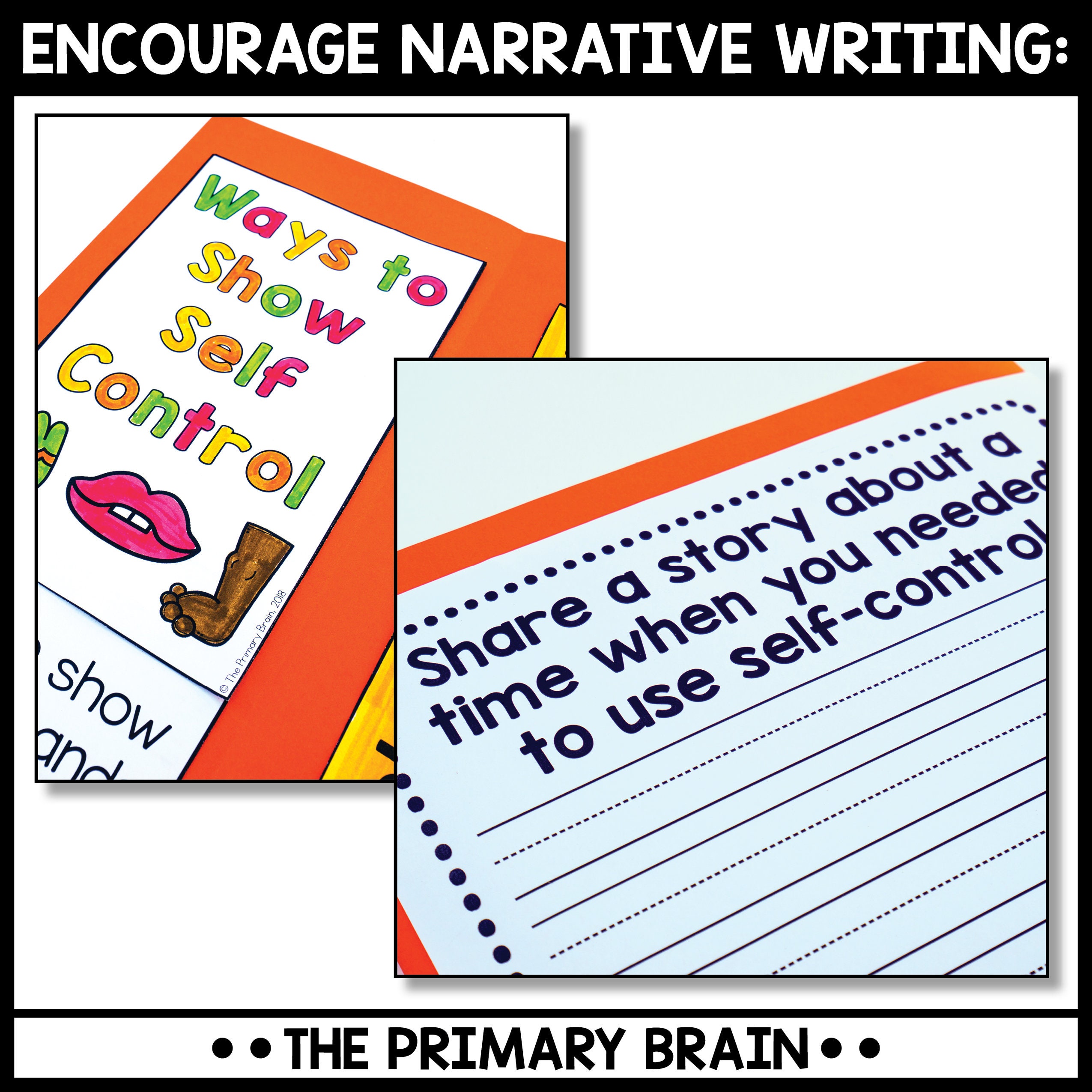 Self-control Lapbook Activity, Social Emotional Learning Writing Craft ...