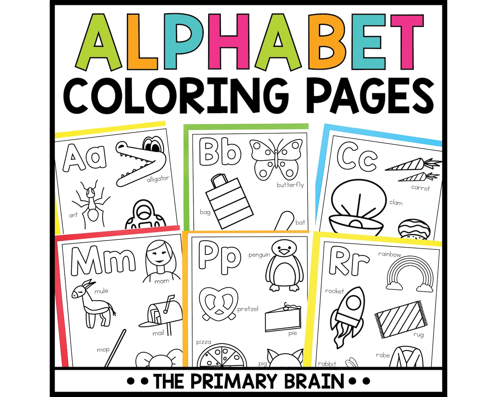 Alphabet Coloring Pages ABC Beginning Sounds Letter Practice Worksheets ...