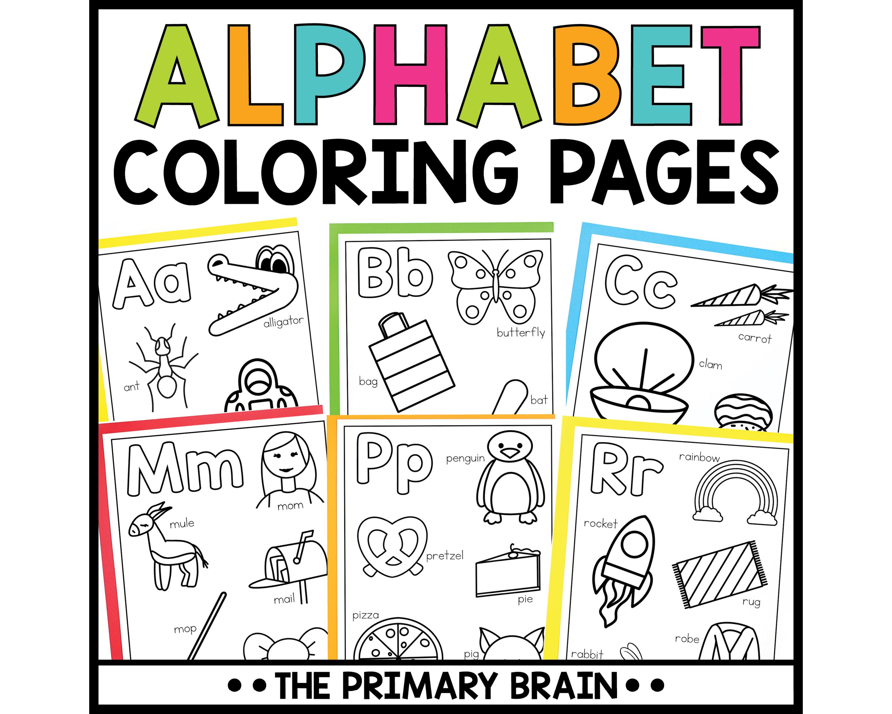 Alphabet Coloring Pages | ABC Beginning Sounds Letter Practice ...