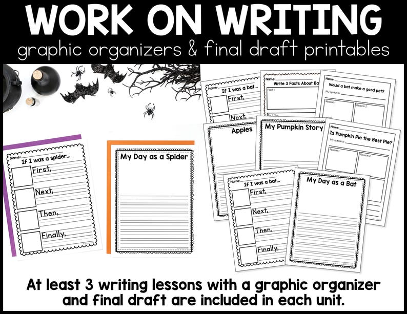 No Prep Activities Packets for First Grade, Thematic Units With One Day ...