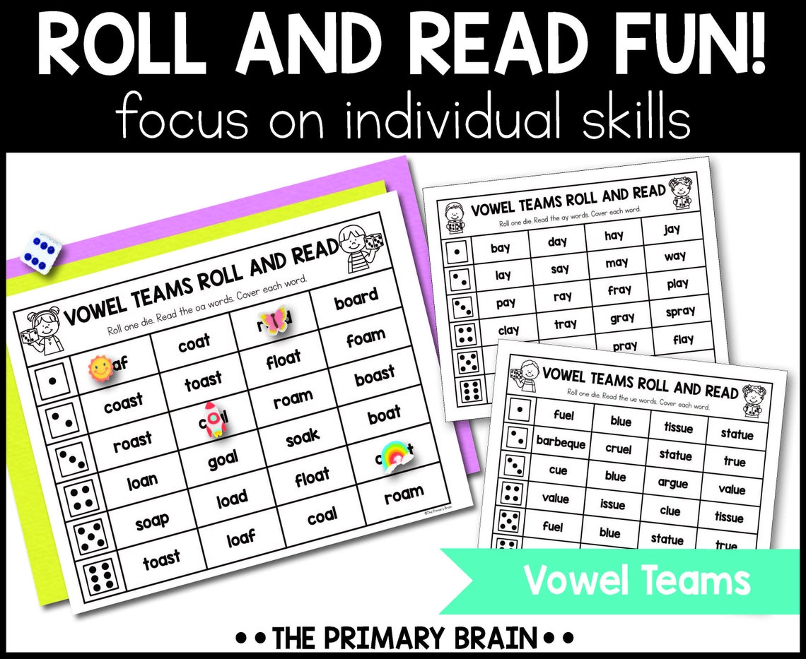 Long Vowel Teams Phonics Skills Bundle, Hands-on Independent Practice ...