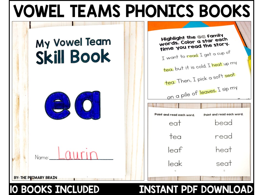 Vowel Teams Printable Books | Engaging Stories for Teaching Reading and ...