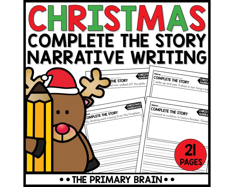 Christmas Story Writing Prompts: December Writing Activities (PDF) - Etsy