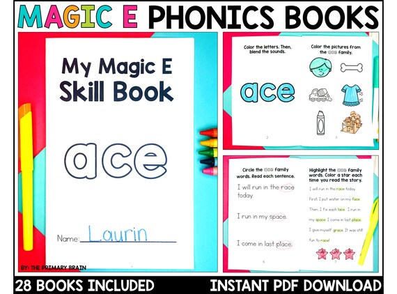 CVCE Words Printable Books Magic E Stories for Teaching - Etsy