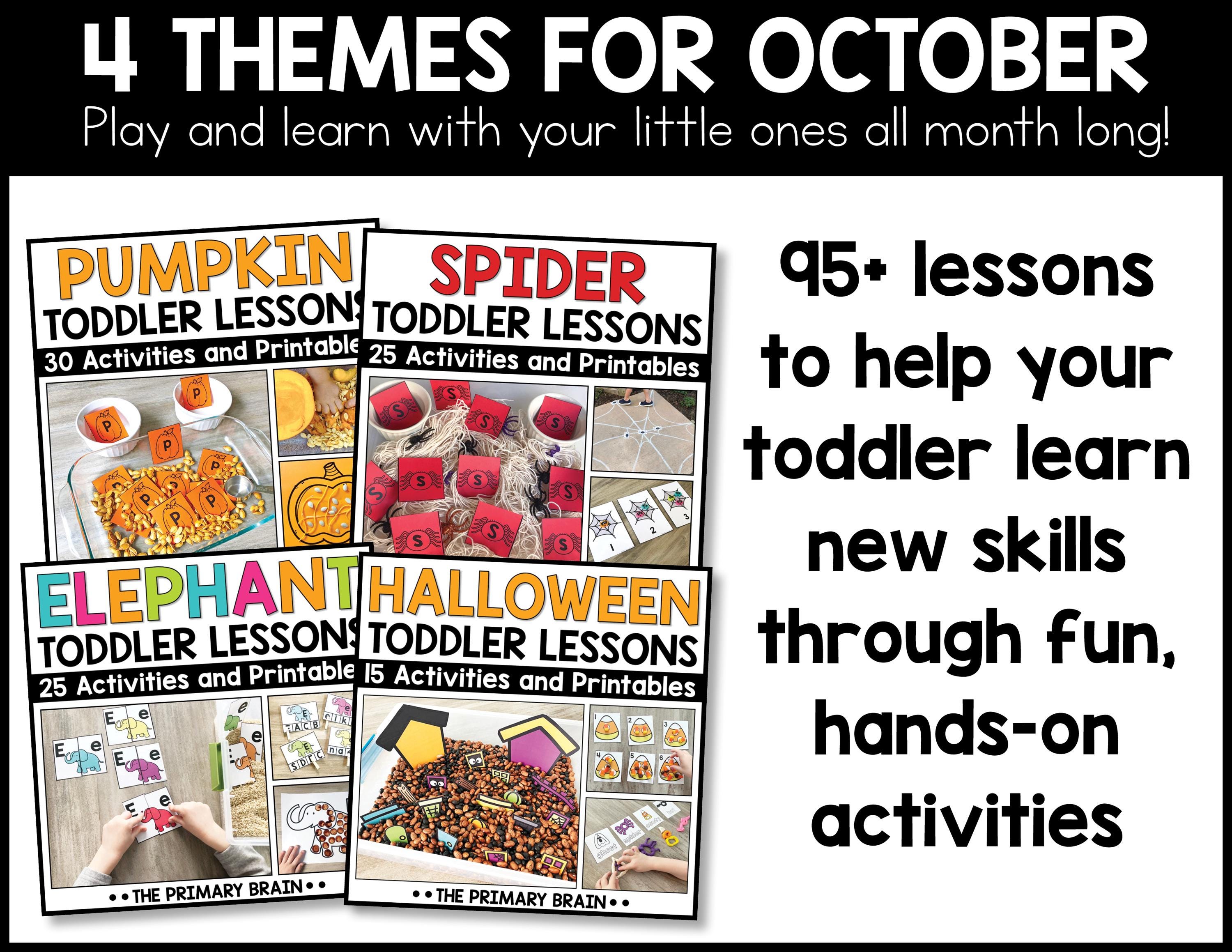 October Toddler Activities Bundle: Preschool Curriculum and Lesson ...