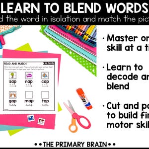 CVC Words Reading Practice Printable Worksheets | NO PREP Phonics ...