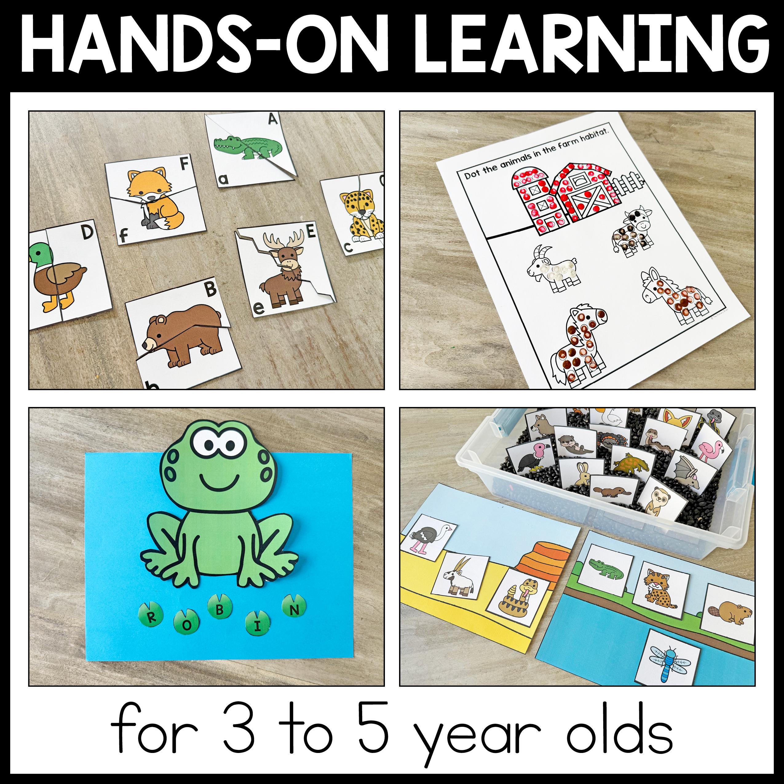 Habitats Preschool Activities | Animal Homes Pre-k Homeschool Preschool ...