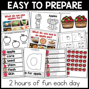 Apple Preschool Activities Pre-k Homeschool Preschool Curriculum for ...