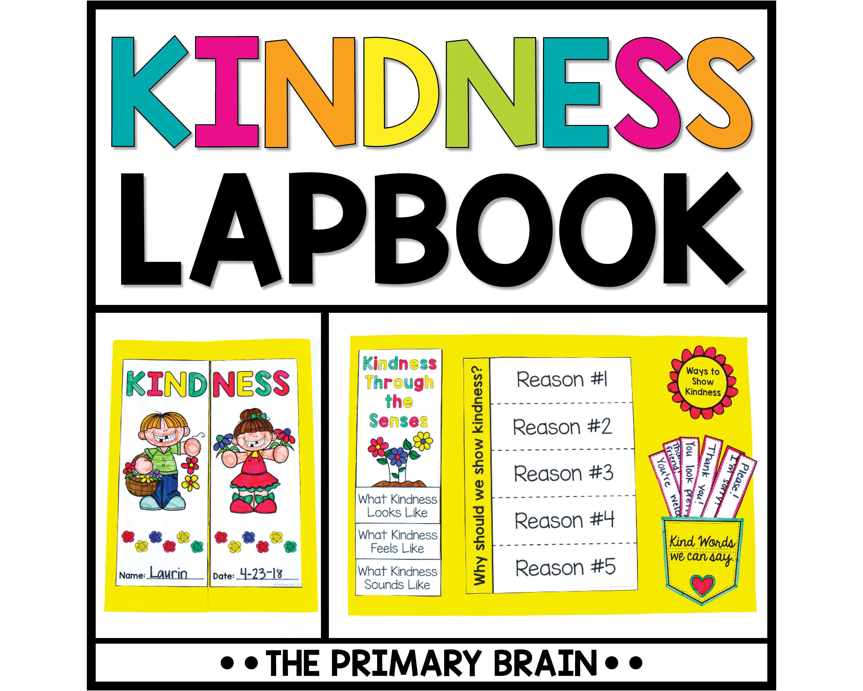 Character Education Lessons Lapbook BUNDLE, Includes Kindness, Patience ...