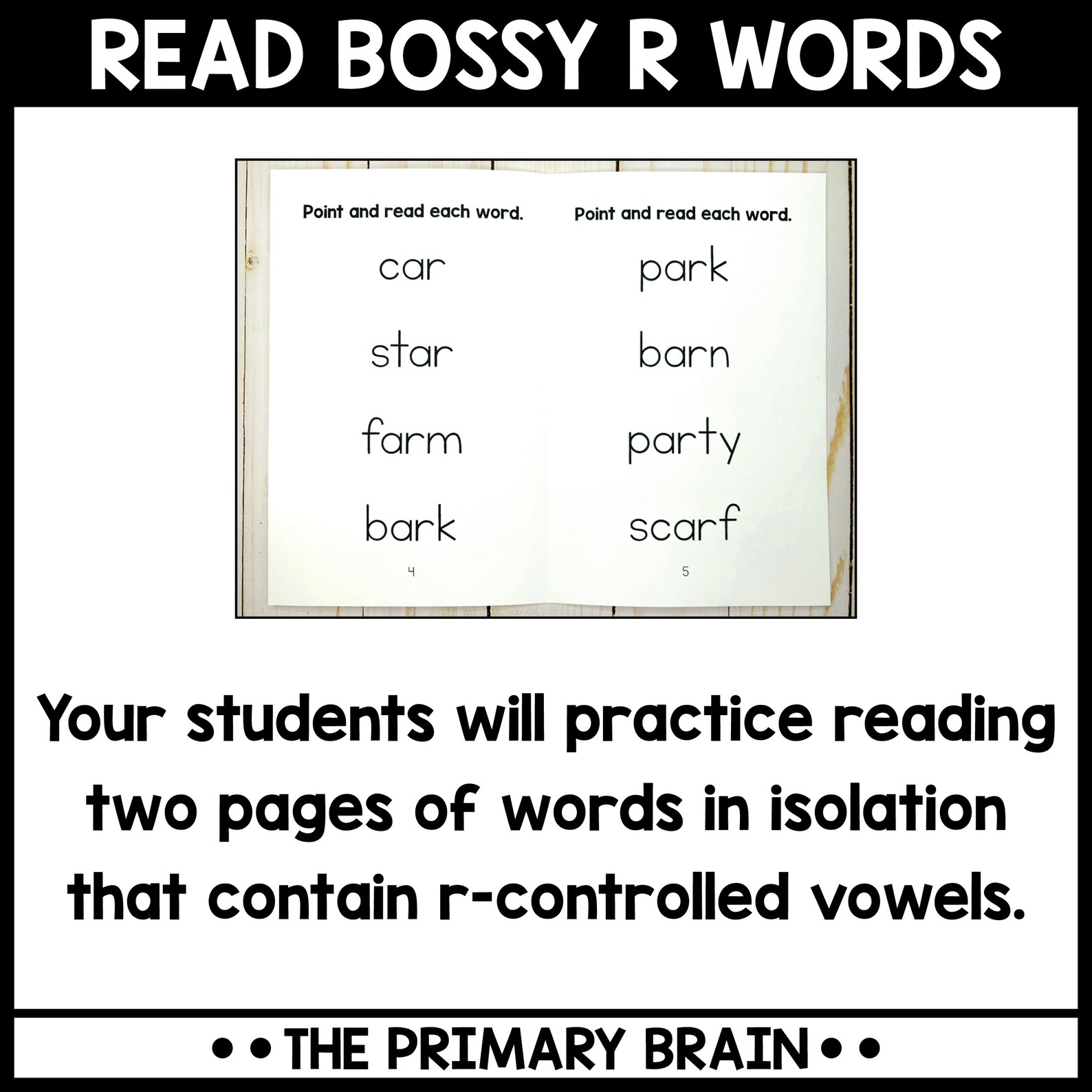 Bossy R Printable Books | R-controlled Vowel Stories for Teaching ...