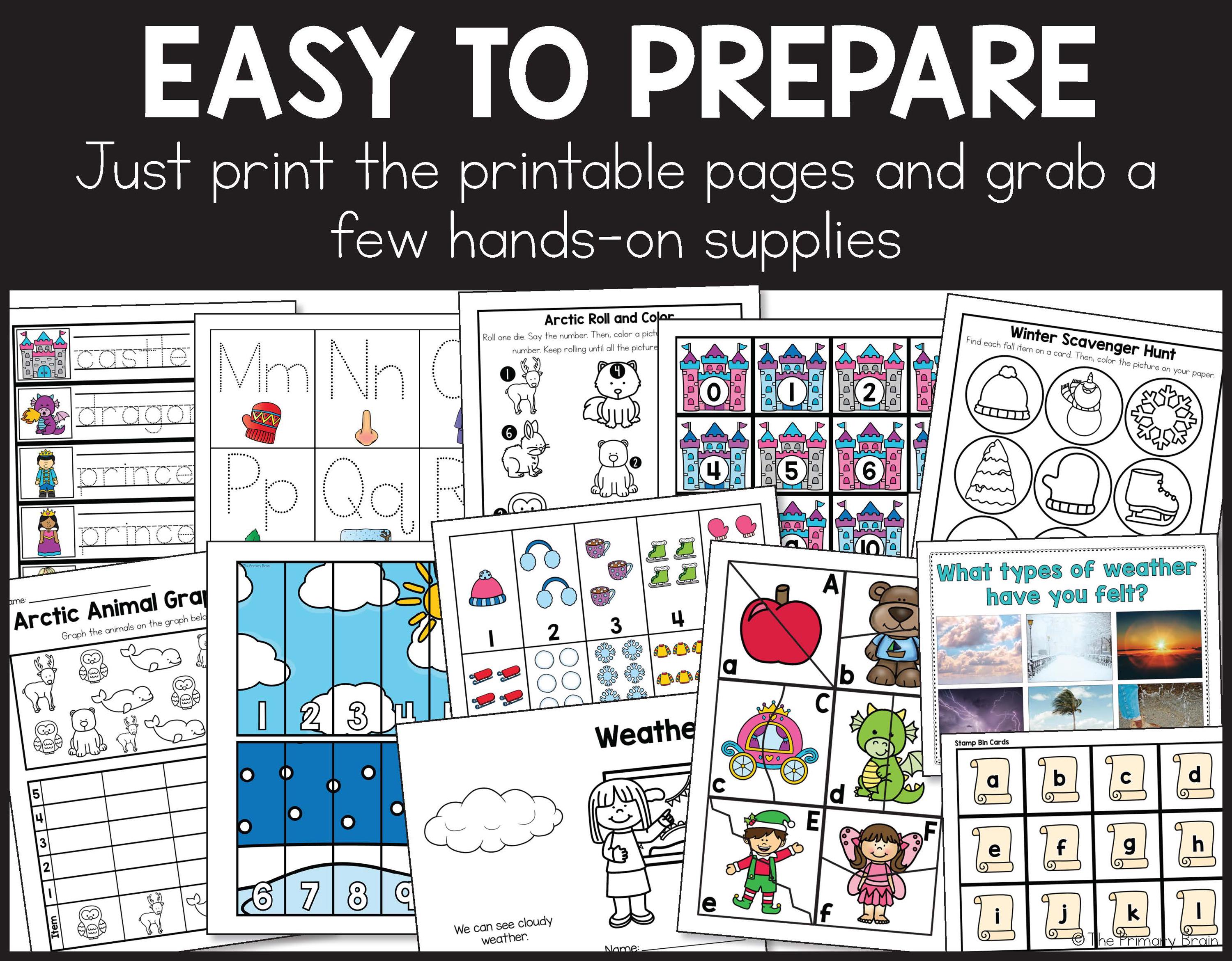 January Preschool Curriculum Lesson Plans and Winter Activities for ...