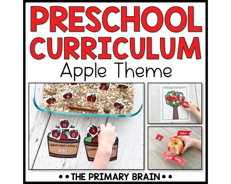 Apple Preschool Activities Pre-k Homeschool Preschool - Etsy