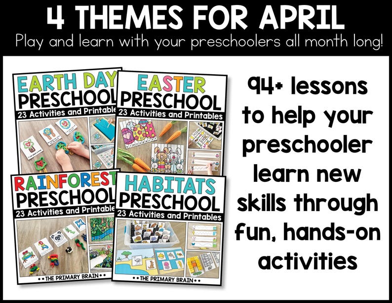 April Preschool Curriculum Lesson Plans and Winter Activities for Kids ...