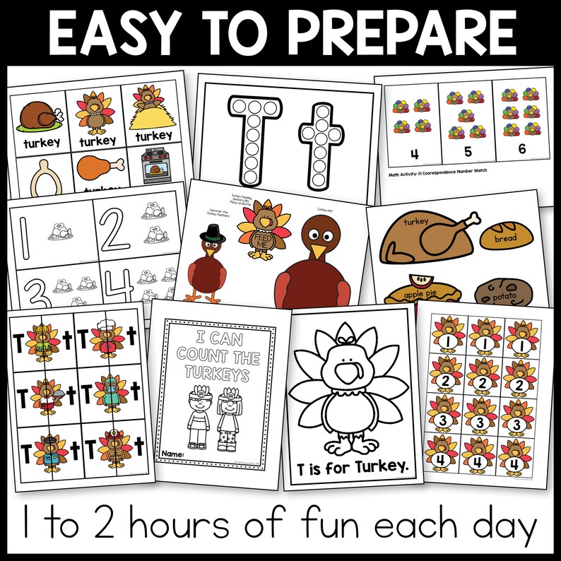 Turkey Toddler Activities | Tot School Lesson Plans | Homeschool ...
