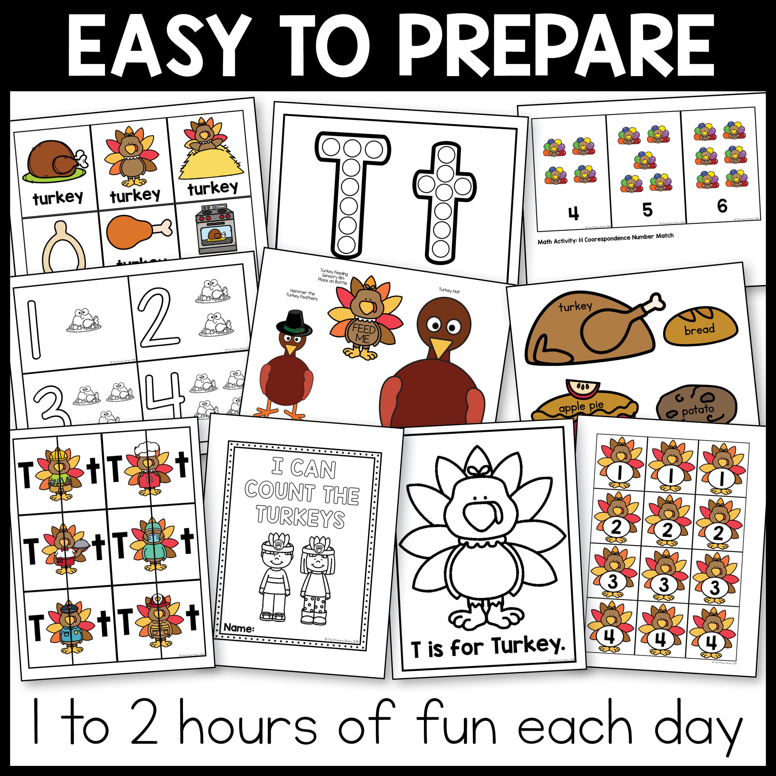 Turkey Toddler Activities | Tot School Lesson Plans | Homeschool ...