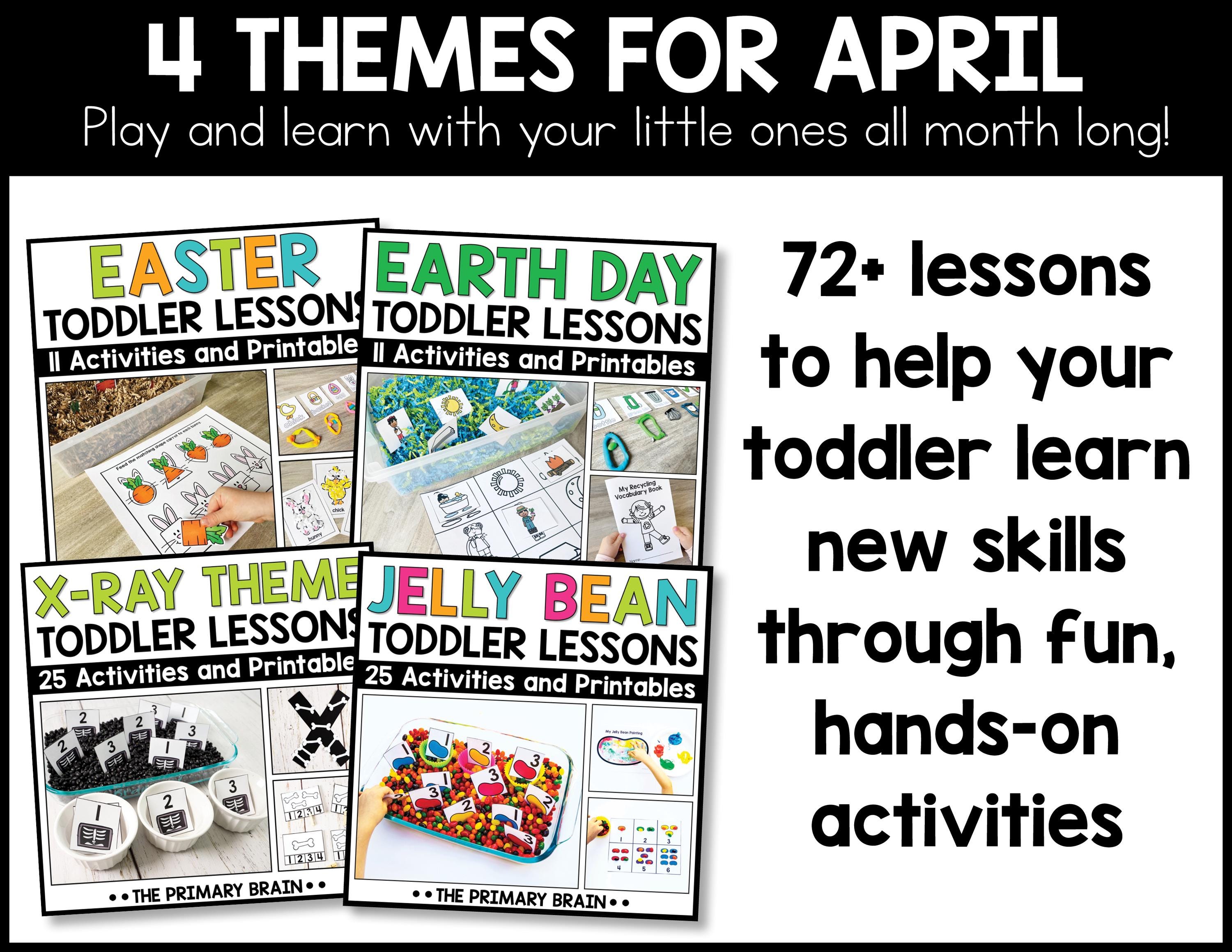 April Toddler Activities, Preschool Curriculum and Lesson Plans for ...