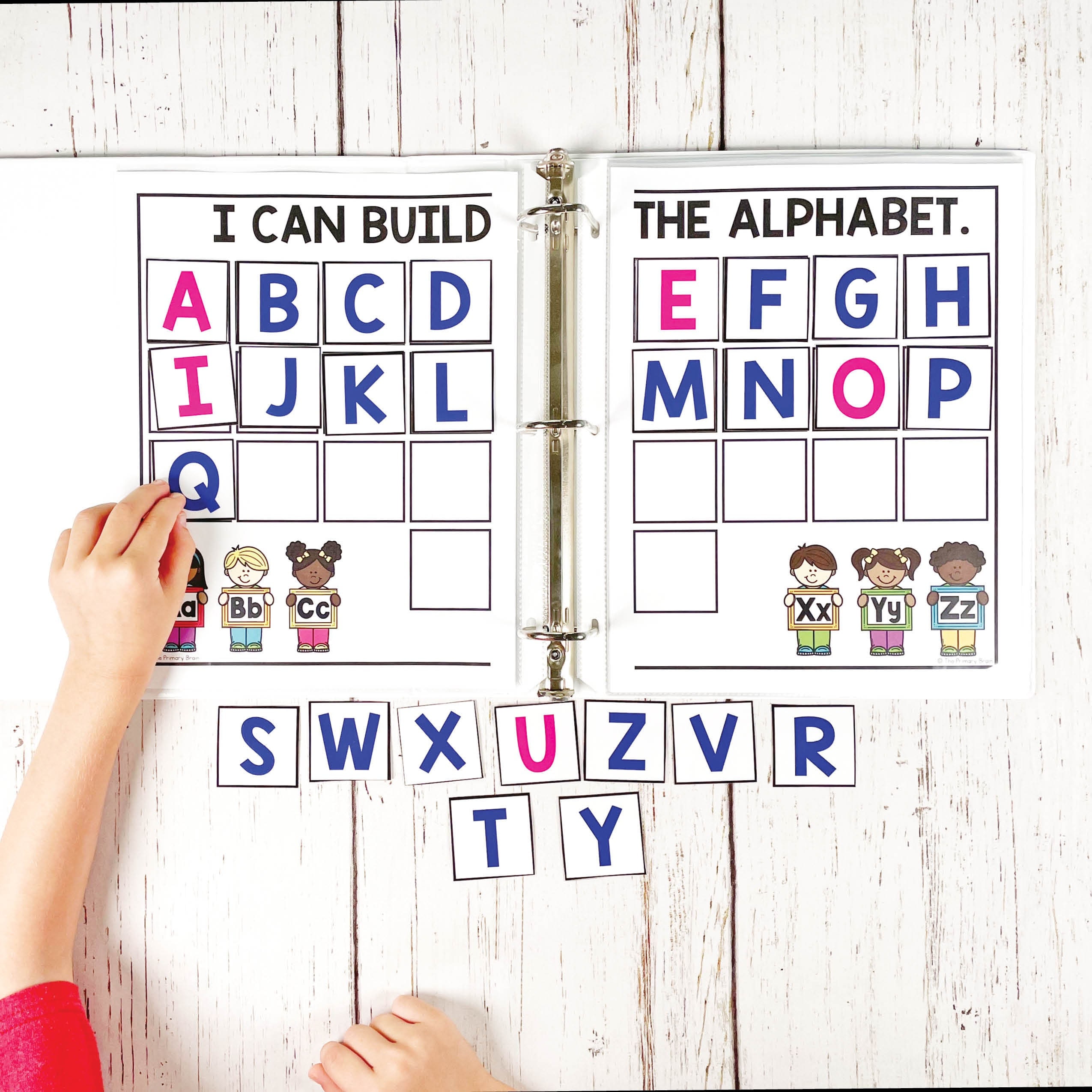 Alphabet Binder for Kids Phonics Activities Homeschool Curriculum Hands ...
