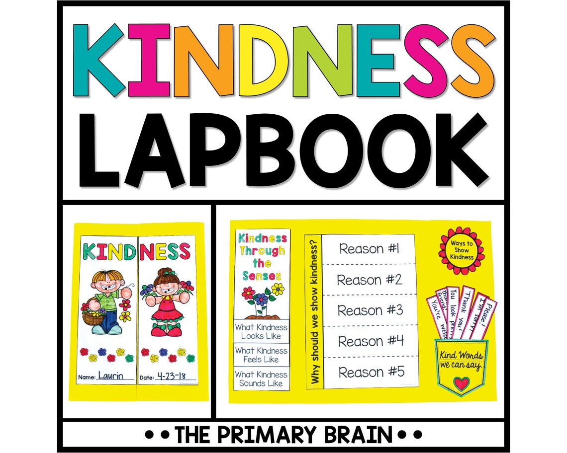 Kindness Lapbook Activity, Social Emotional Learning Writing Craft - Etsy