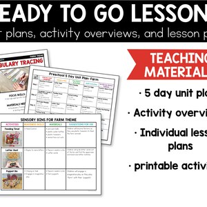 Farm Preschool Activities: Homeschool Curriculum and Lesson Plans, Ages ...