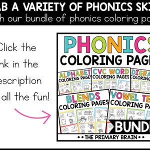 Long Vowel Coloring Pages | Vowel Teams Coloring Book | Phonics ...