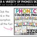 CVC Words Coloring Pages | Phonics Coloring Book Practice Worksheets - Etsy