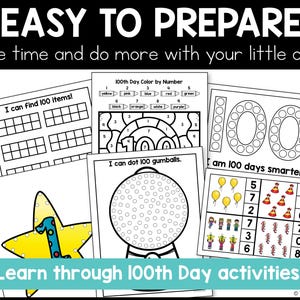 100th Day of Preschool Activities | 100 Days of School Daycare Lesson ...