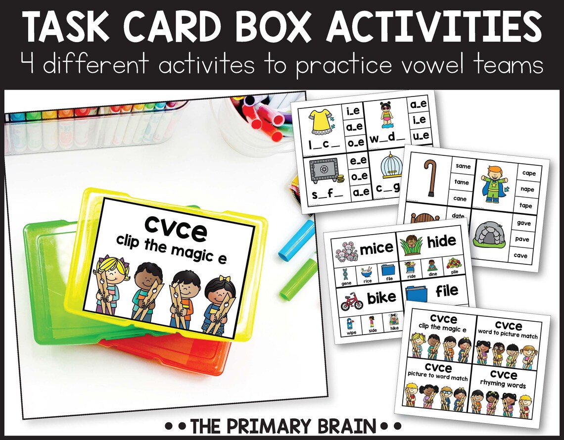 CVCE and Magic E Phonics Skills Bundle, Hands-on Independent Practice ...