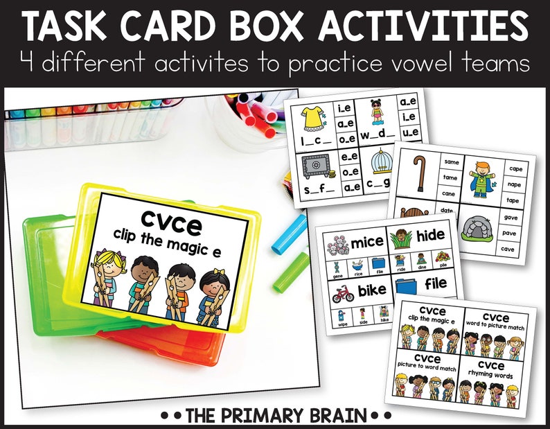 CVCE and Magic E Phonics Skills Bundle, Hands-on Independent Practice ...