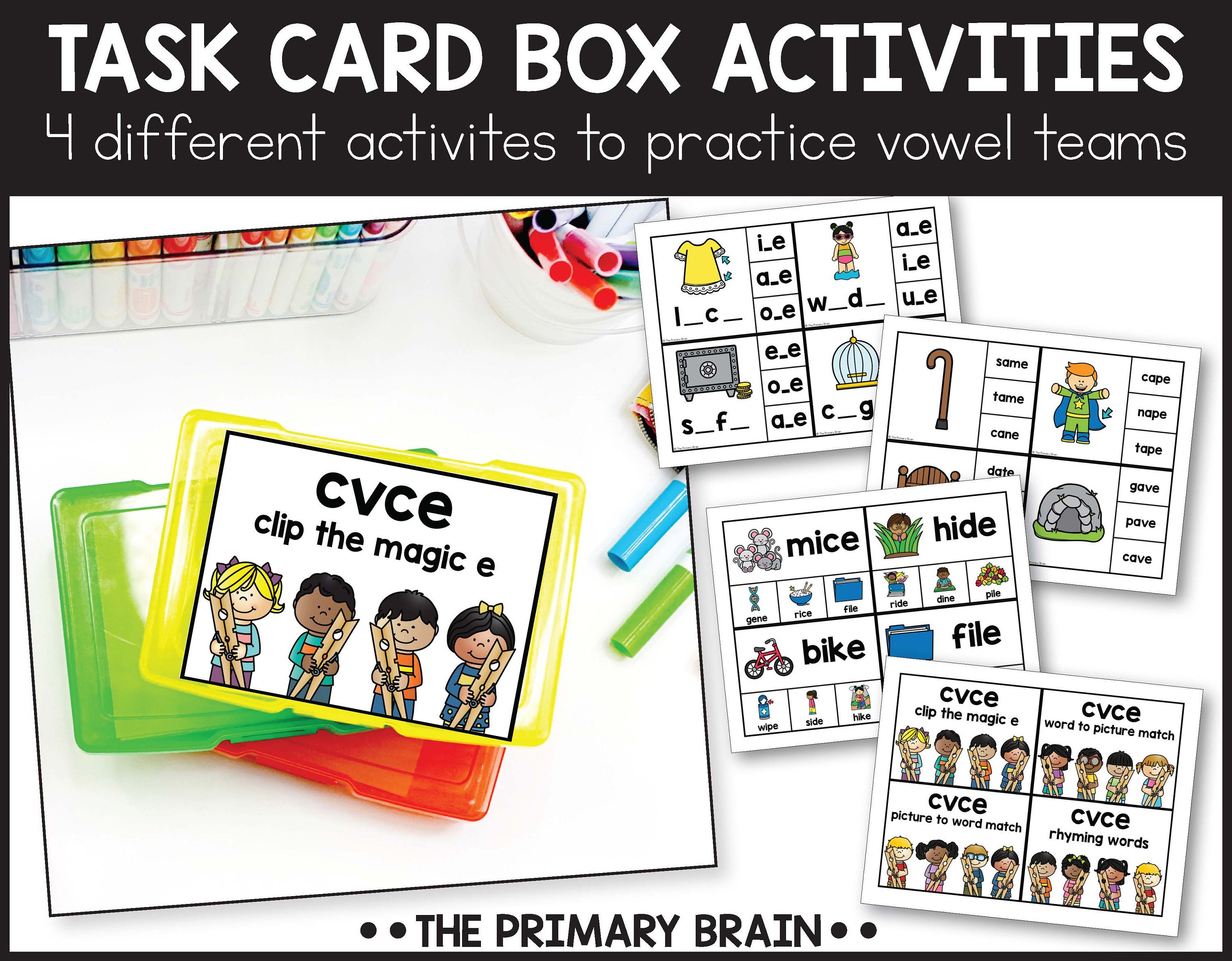 CVCE and Magic E Phonics Skills Bundle, Hands-on Independent Practice ...