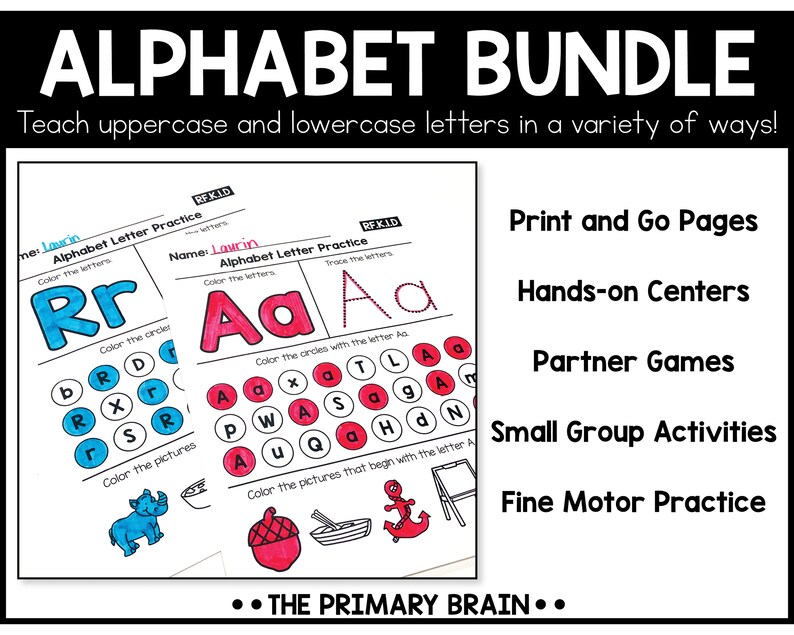 Alphabet Phonics Activities: Letter Names and Sounds Practice (digital ...