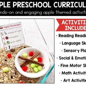 Apple Preschool Activities Pre-k Homeschool Preschool Curriculum for ...