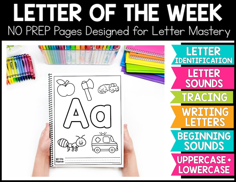 Letter of the Week Alphabet Practice Packets - Etsy