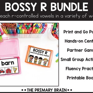 R-controlled Vowels Phonics Skills Bundle, Bossy R Hands-on Independent ...