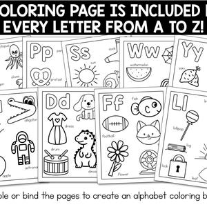 Alphabet Coloring Pages | ABC Beginning Sounds Letter Practice ...