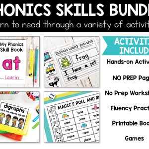 Hands-on Phonics Skills Activities for Homeschool Lessons, Classroom ...