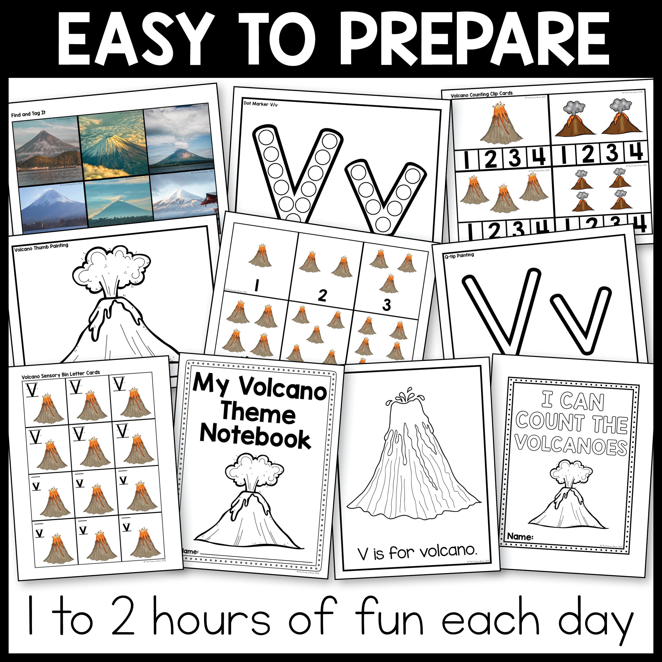 Volcano Toddler Activities Tot School Lesson Plans Homeschool Preschool ...