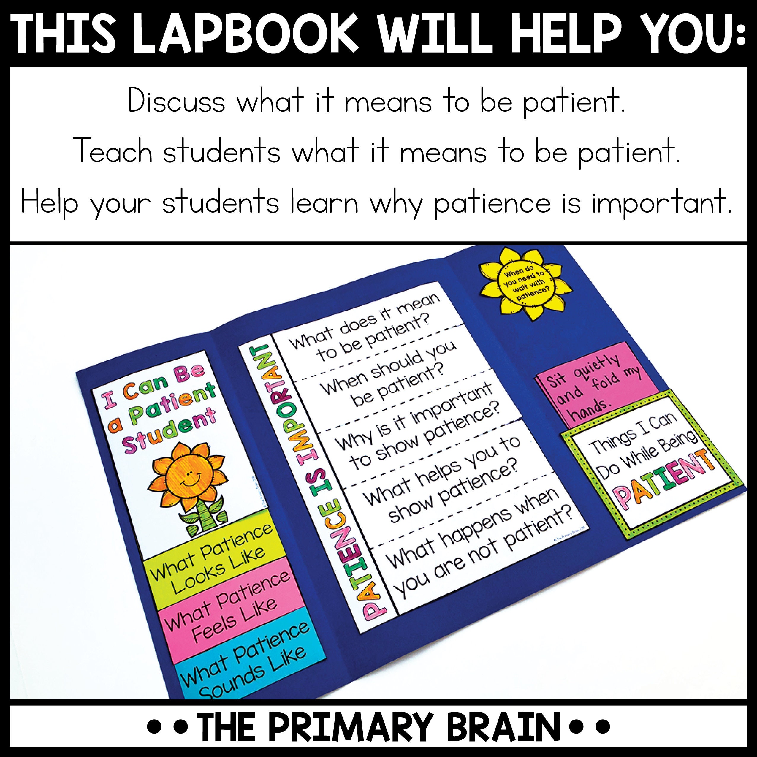 Patience Lapbook Activity, Social Emotional Learning Writing Craft - Etsy