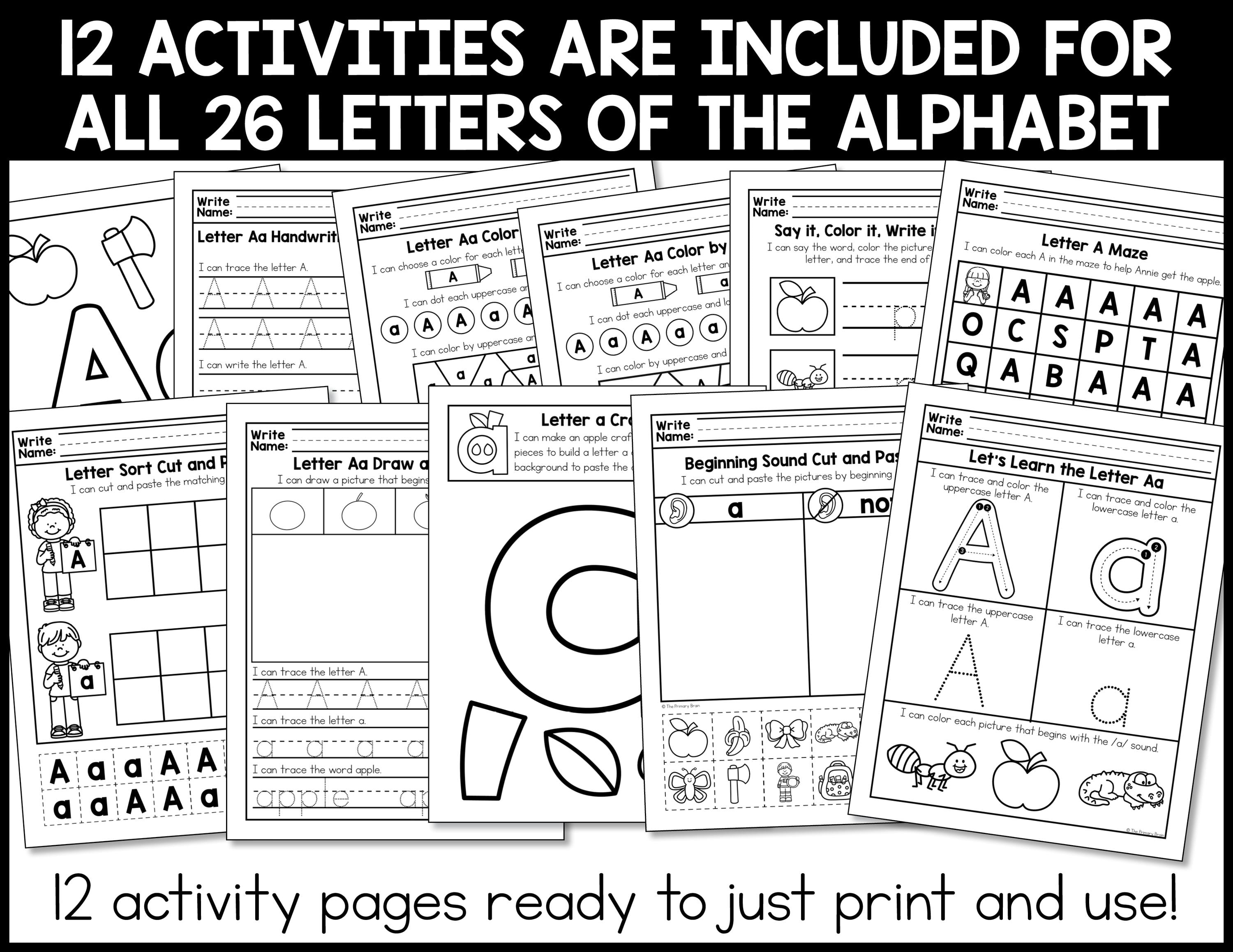 Letter of the Week Alphabet Practice Packets - Etsy