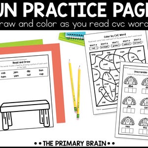 Thanksgiving Themed CVC Words Worksheets | Printable Phonics Practice ...
