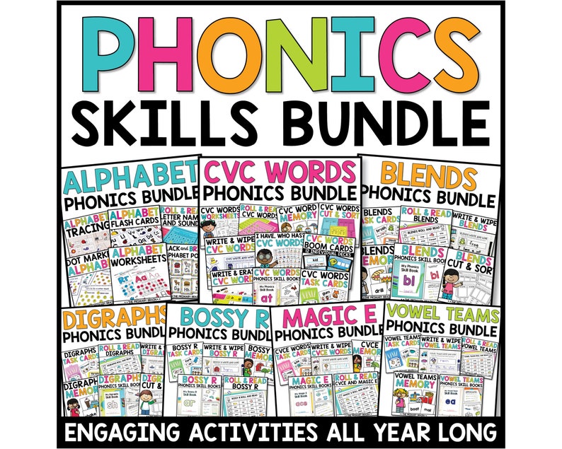 Hands-on Phonics Skills Activities for Homeschool Lessons, Classroom ...