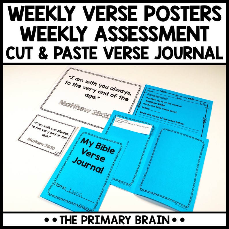 Bible Verse Memorization Pack for First Grade | Sunday School Memory ...