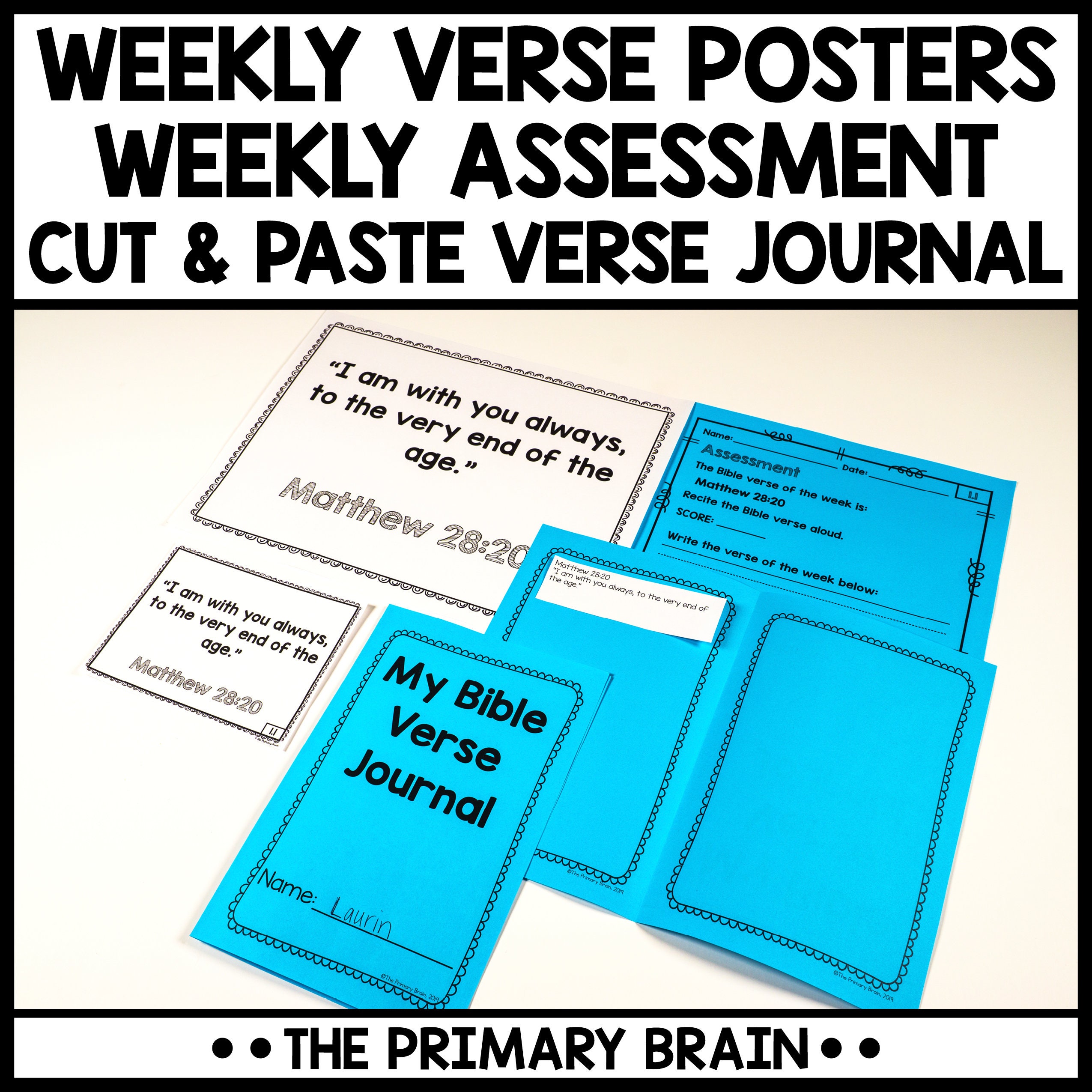 Bible Verse Memorization Pack for First Grade | Sunday School Memory ...