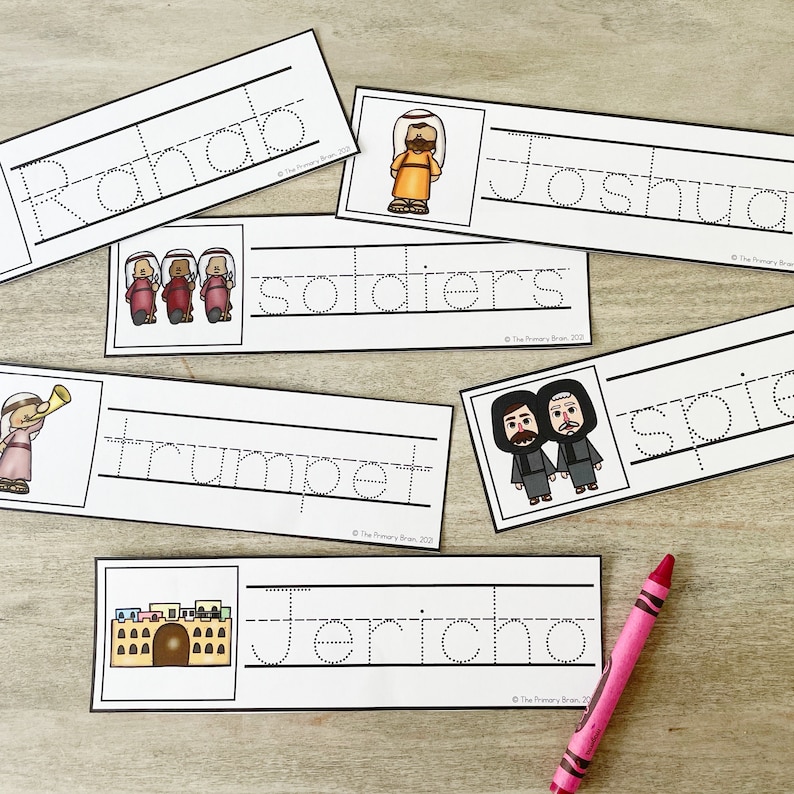 Joshua and the Battle of Jericho Bible Lesson: Cut & Paste Activity ...