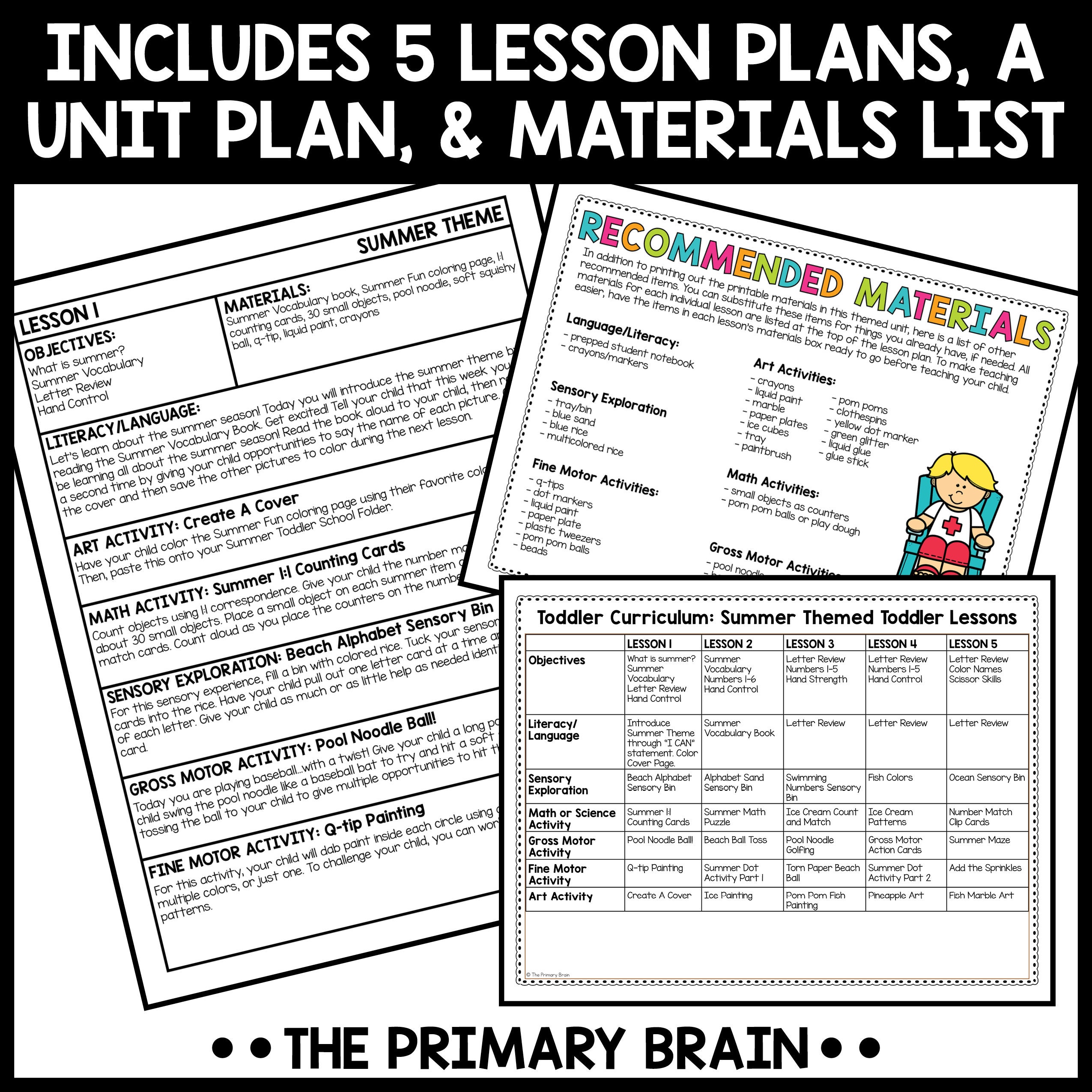 Summer Toddler Activity Plans: Homeschool Preschool Curriculum and ...