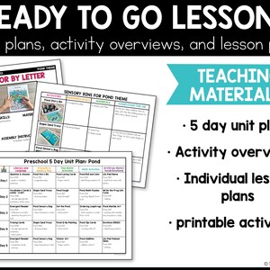 Pond Life Cycle Preschool Curriculum With Lesson Plans: 23 Activities ...