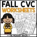 Fall Themed CVC Words Worksheets | Printable Phonics Practice - Etsy