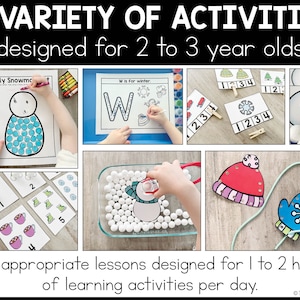 Winter Toddler Activities | Tot School Lesson Plans | Homeschool ...