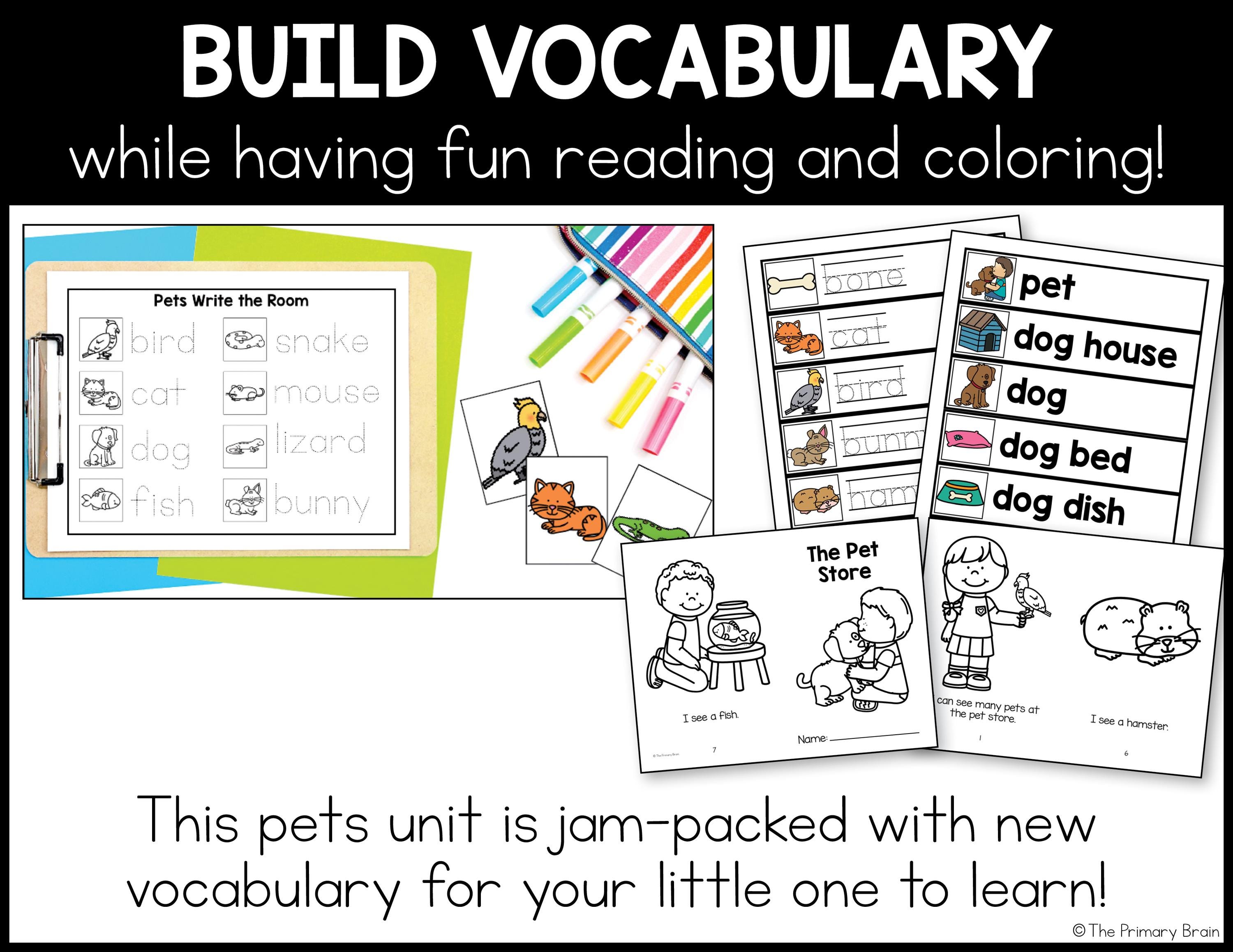 Pets Preschool Activities: Homeschool Curriculum Printables (ages 3-5 ...