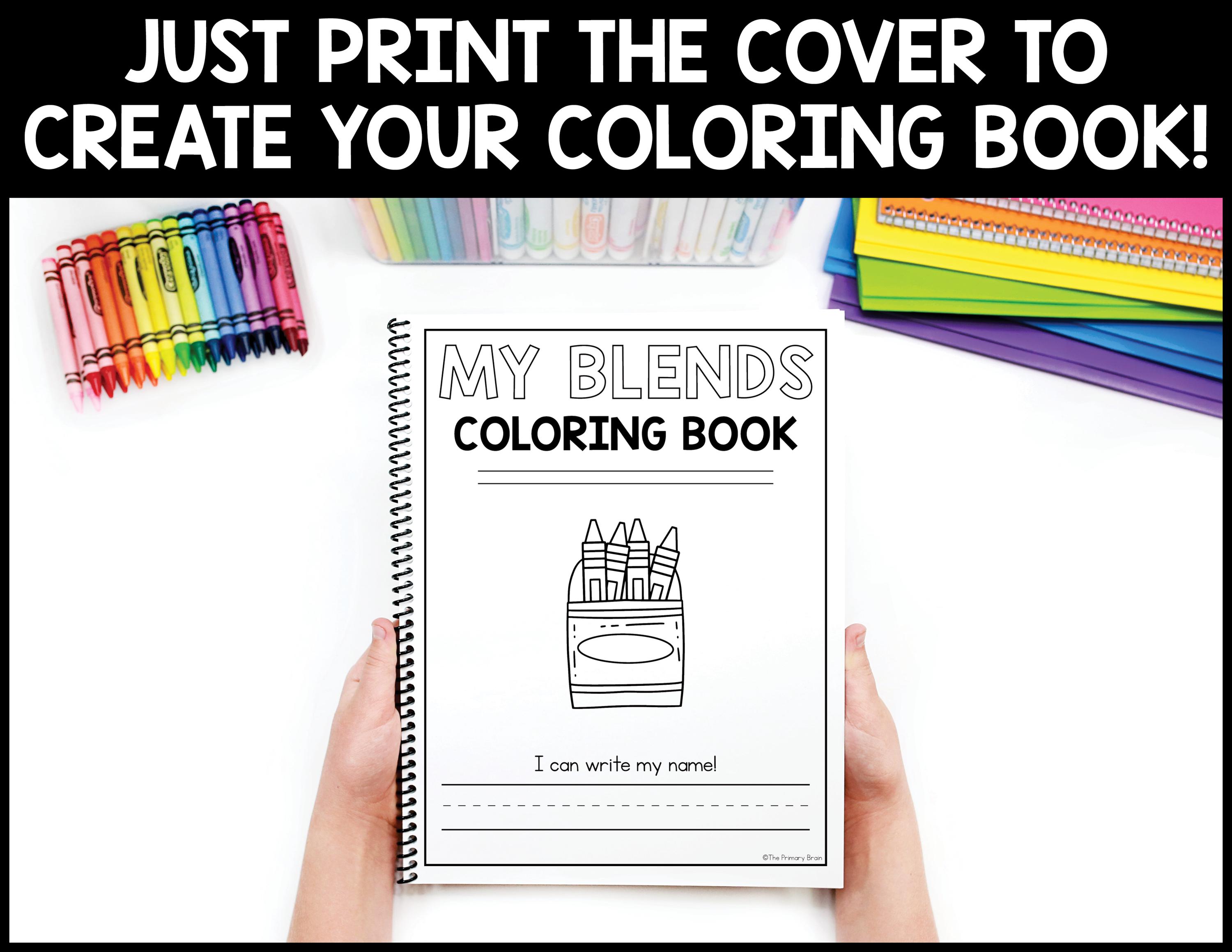 Beginning Blends Coloring Pages | Phonics Coloring Book Sheets - Etsy